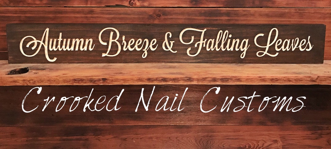 Autumn Breeze and Falling Leaves Fall Signs Fall Decor - Etsy