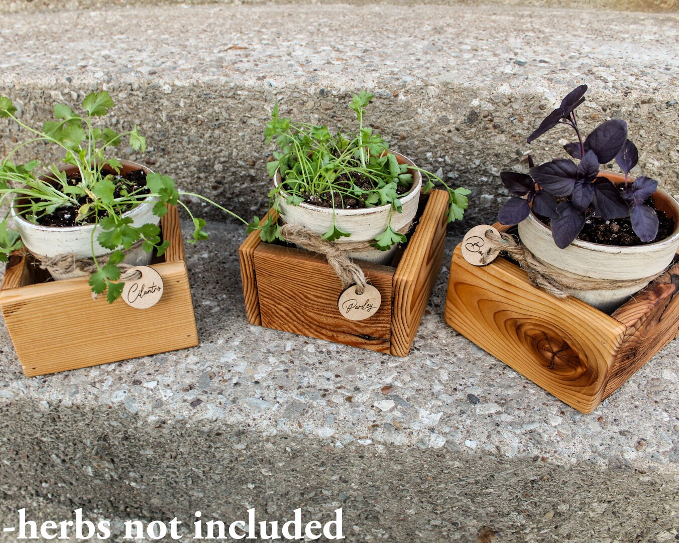 Herb Planter Herb Pots Custom Herb Box Herbs Barnwood - Etsy