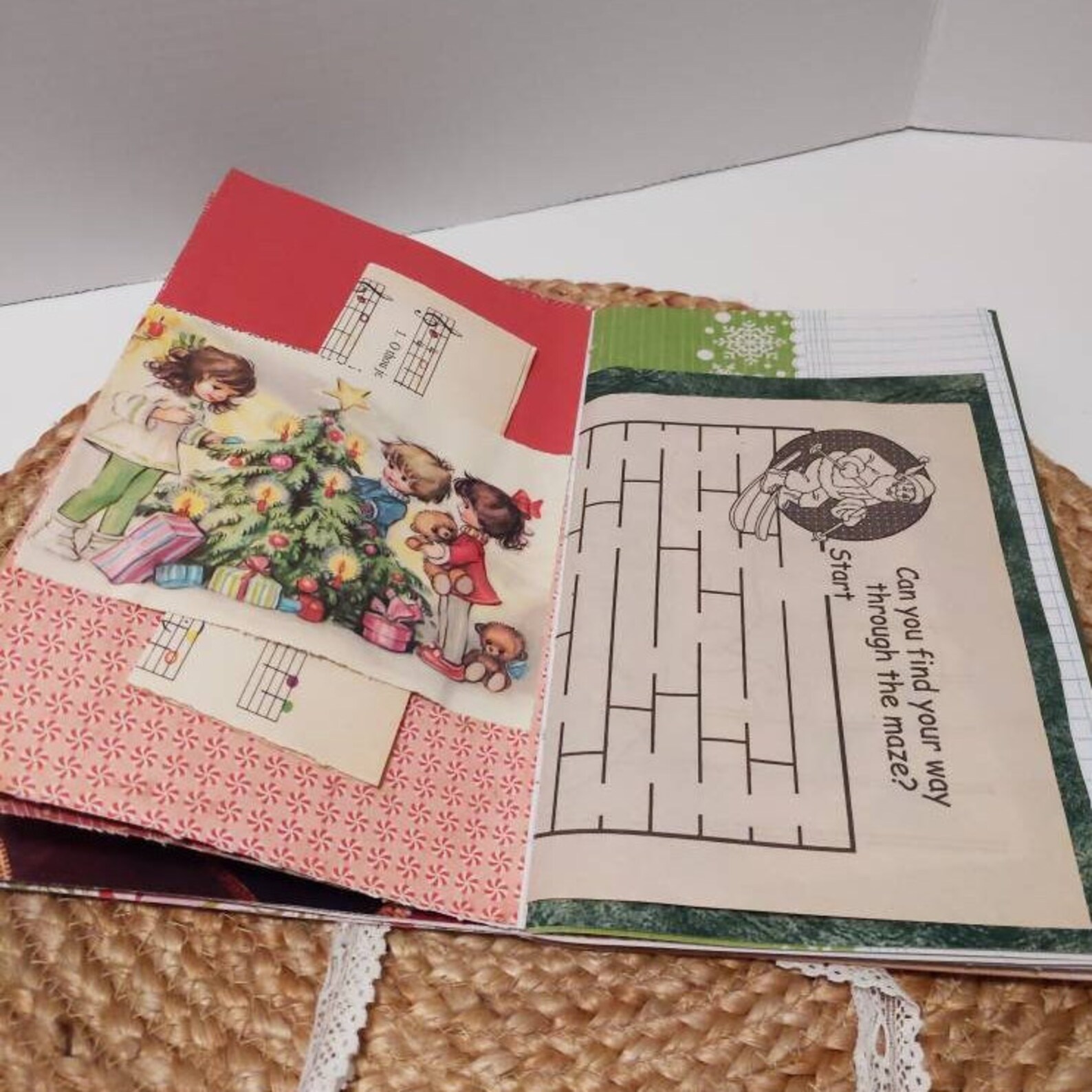 Christmas Tree Handmade Journal - Etsy