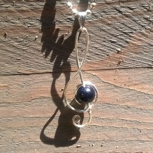 Musical Note Necklace Wire Wrapped Treble Clef Music Note - Etsy UK