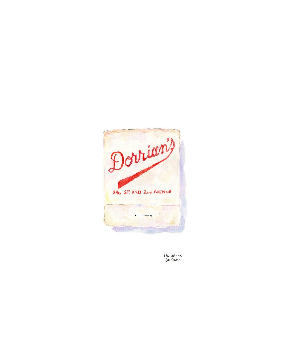Dorrians Matchbook - Version 1 - Etsy