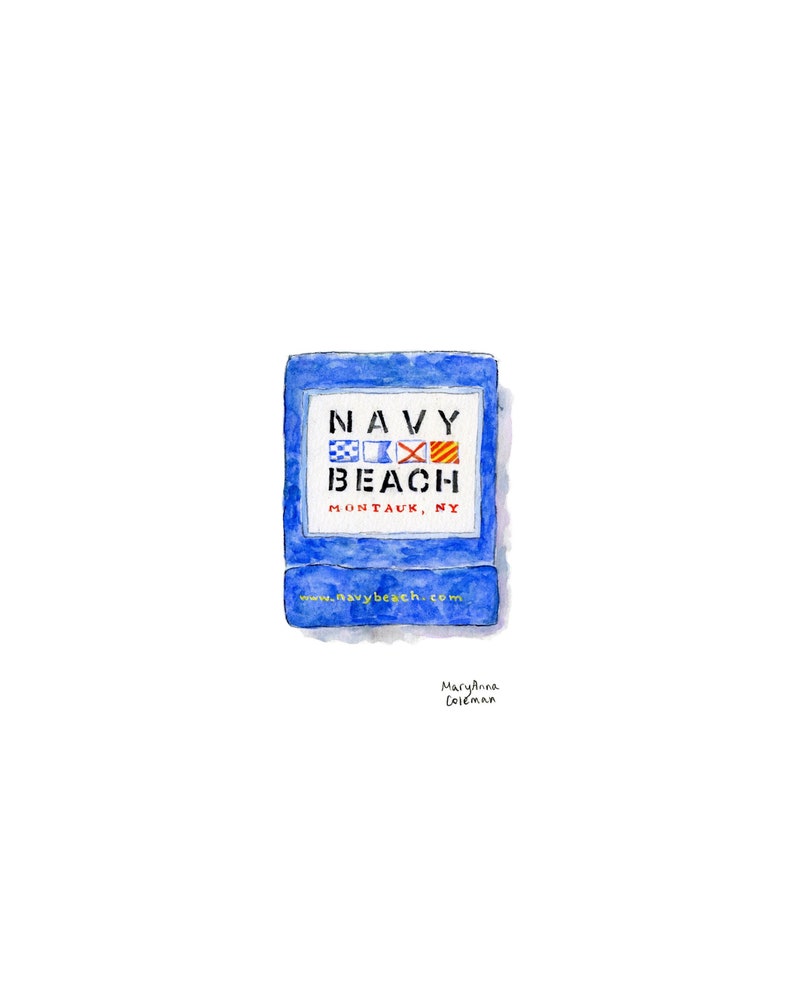 Navy Beach Montauk Matchbook - Etsy