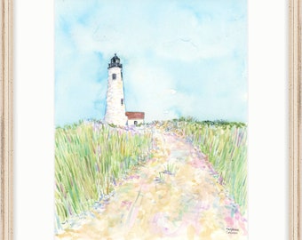 Brant Point Light Art Print Nantucket Lighthouse Art Mixed Media Poster ...