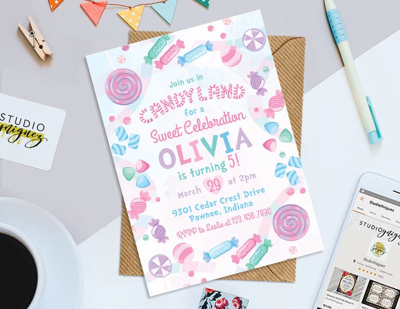 Candy Land Birthday Printable Invitation Candy Land Printable | Etsy
