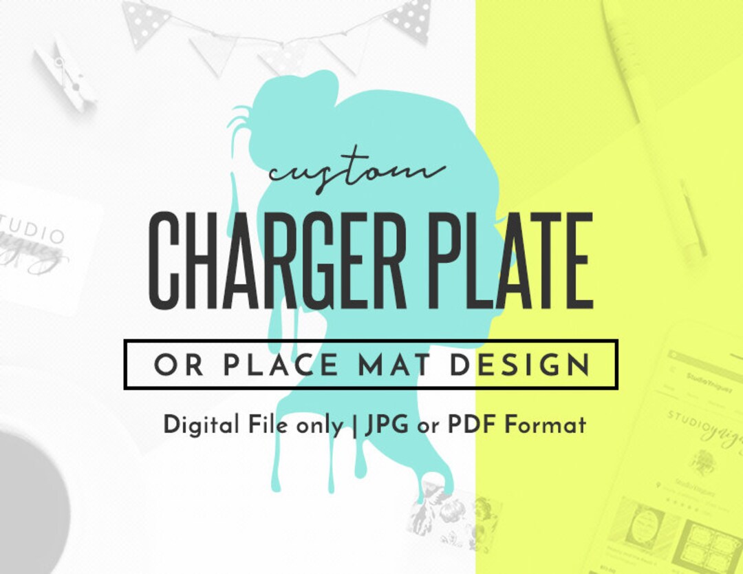 Custom Printable Charger Plate, Charger Plate Design, Custom Charger ...