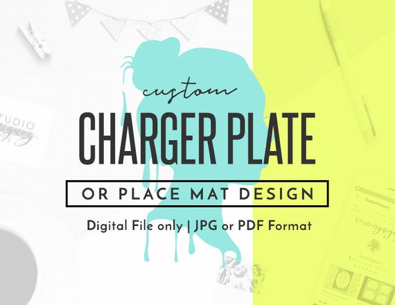 Custom Printable Charger Plate Charger Plate Design Custom | Etsy