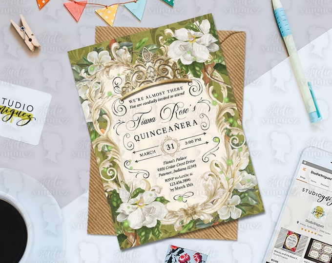 The Frog Prince Birthday Printable Invitation, Custom Creole Princess ...