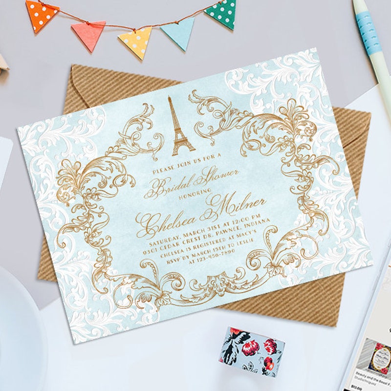 Parisian Invitation - Etsy