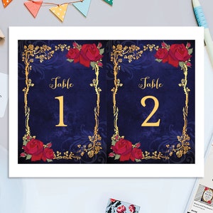 Beauty and the Beast Fairy Tale Birthday Printable 5" X 7" and 4" X 6 ...