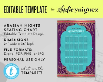 Aladdin Seating Chart - Etsy