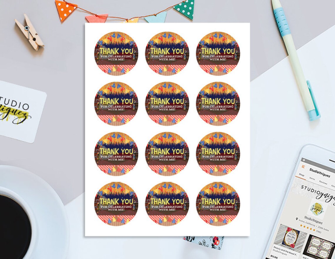 Filipino Fiesta Printable 2 Round Labels Pistahan Favor - Etsy