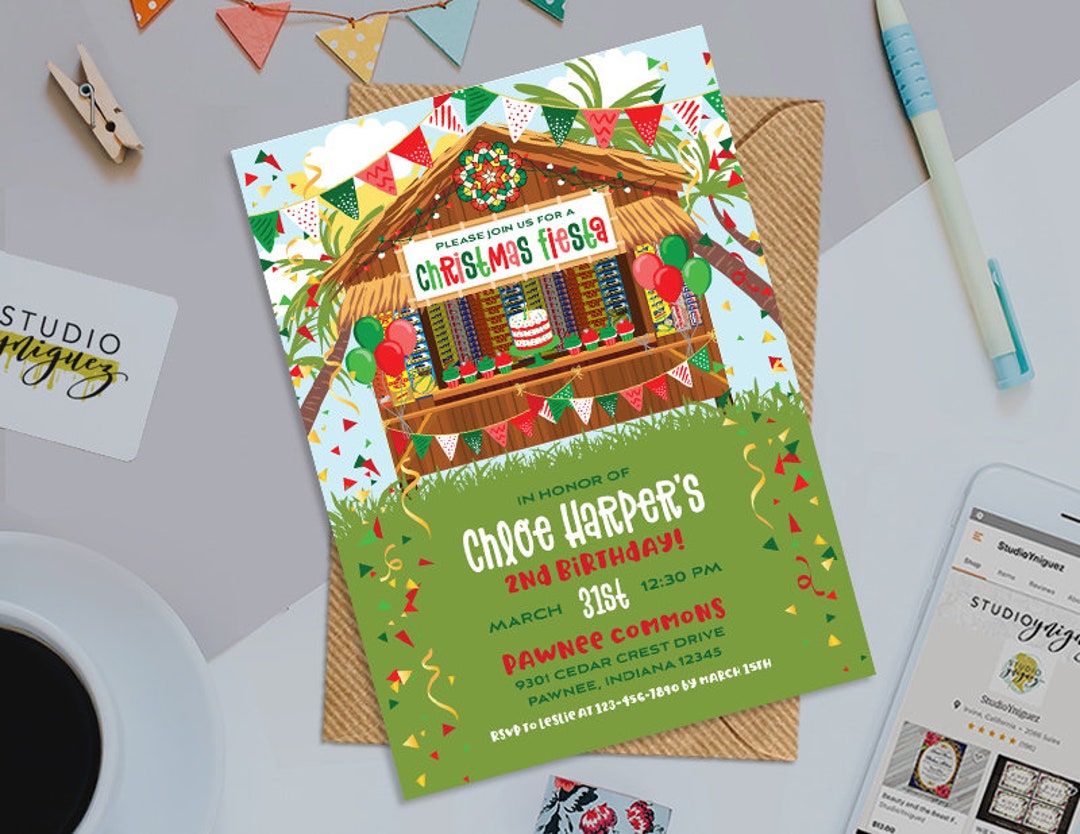 Christmas Fiesta Printable Invitation, Filipino Fiesta Invitation ...