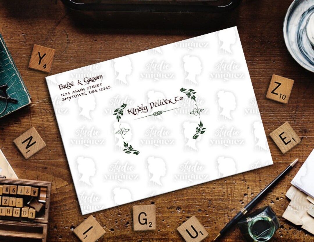 Fantasy Wedding Envelope Design, Woodland Envelope Design, Storybook ...