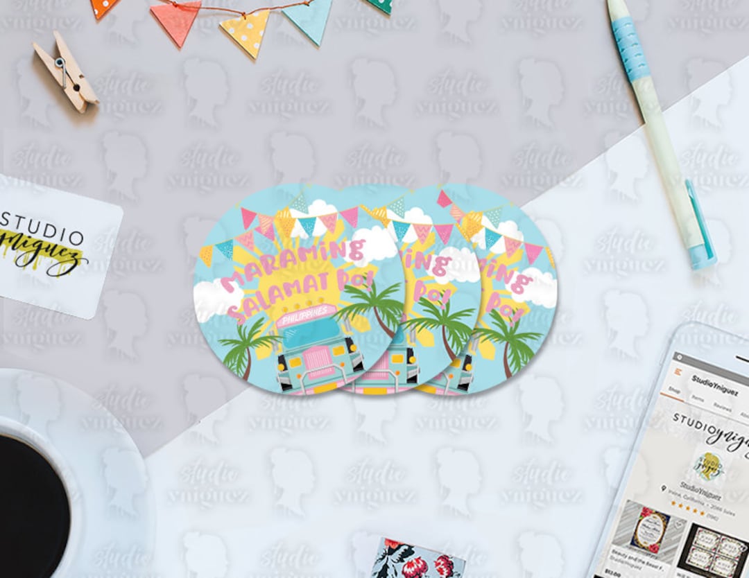 Filipino Fiesta Printable 2" Round Labels, Pistahan Favor Tag, Party ...