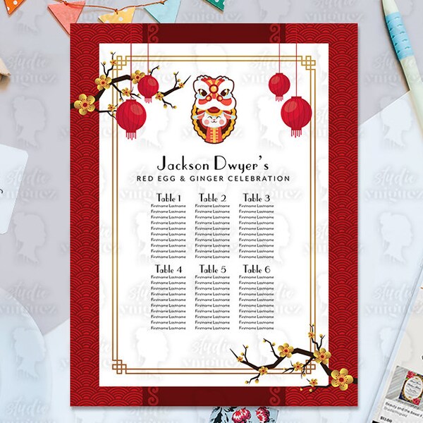 Red Egg Ginger Party - Etsy