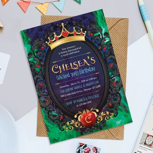 Evil Queen Birthday Printable Invitation 5 X 7 | Etsy
