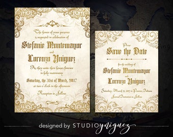 Fantasy Wedding Printable Invitation Suite Woodland Printable