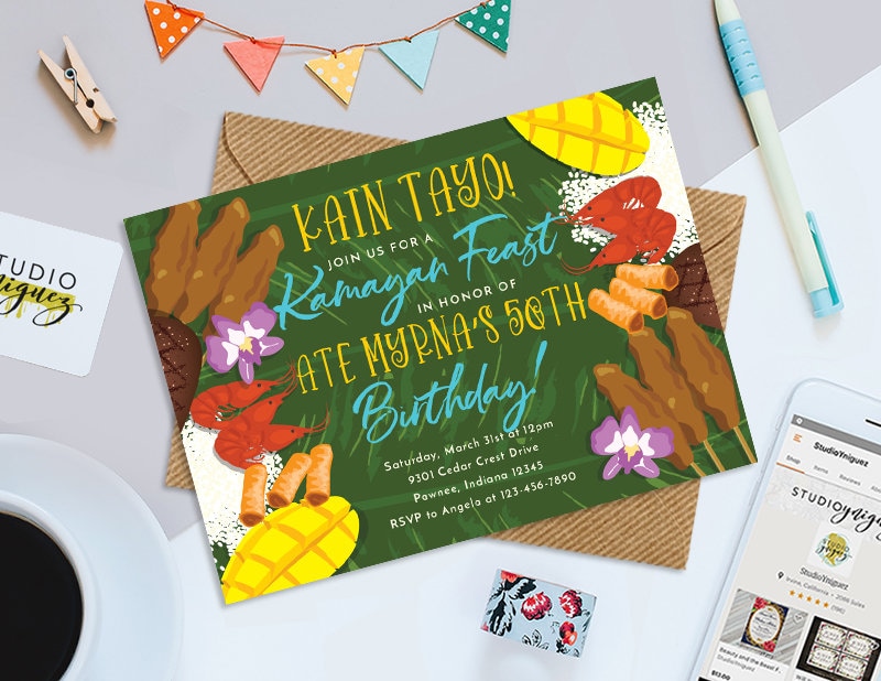 Filipino Fiesta Theme Printable Invitation Printable 7 - Etsy Hong Kong