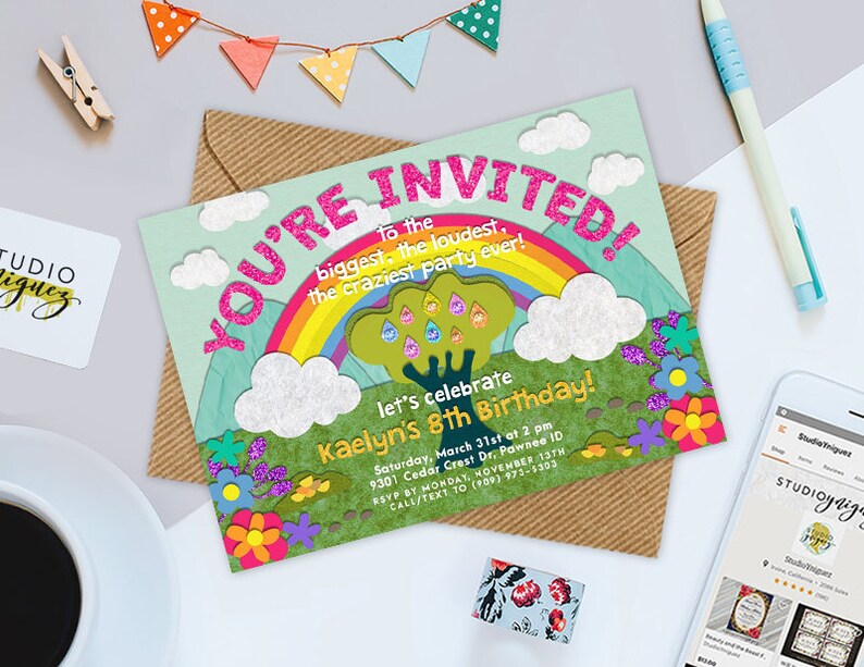 Scrapbook Birthday Party Printable Invitation Cute Scrapbook | Etsy