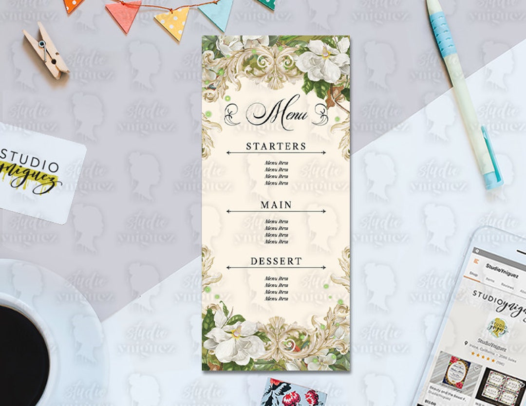 The Frog Prince Printable 4" X 9" Menu, Custom Creole Princess ...