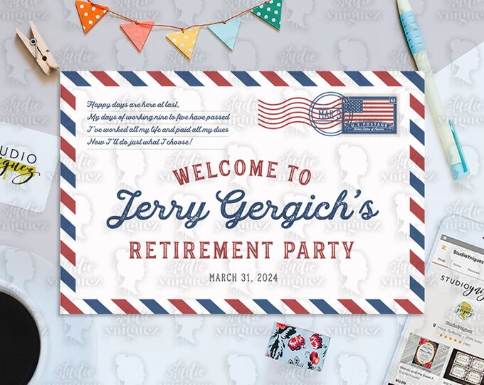 Post Office Retirement Party Printable Welcome Sign, Printable 36" X 24 ...