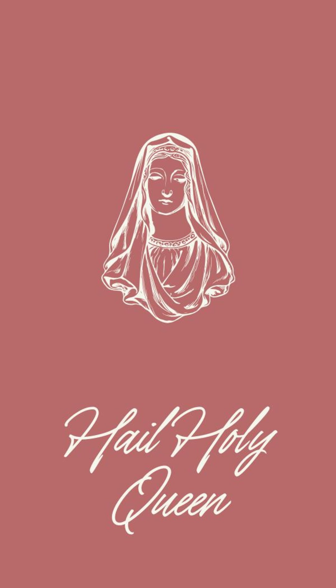 Hail Holy Queen Prayer Card - Etsy