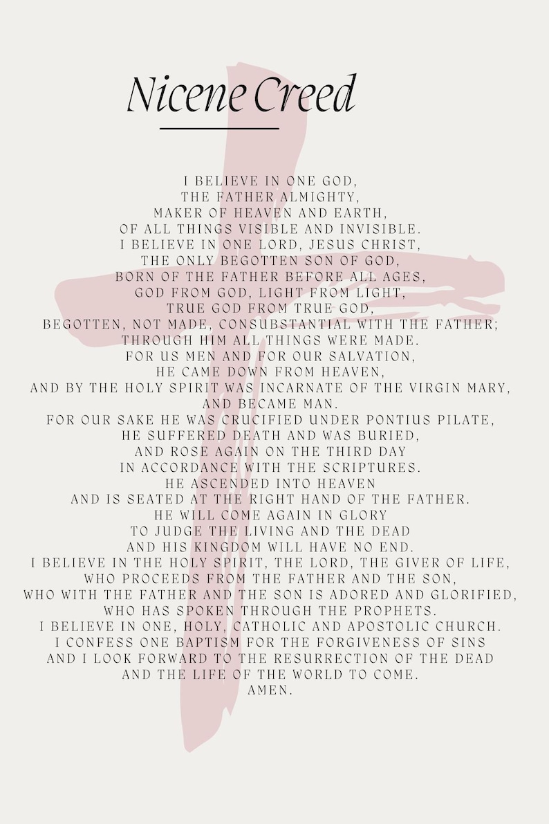 Nicene Creed Card - Etsy