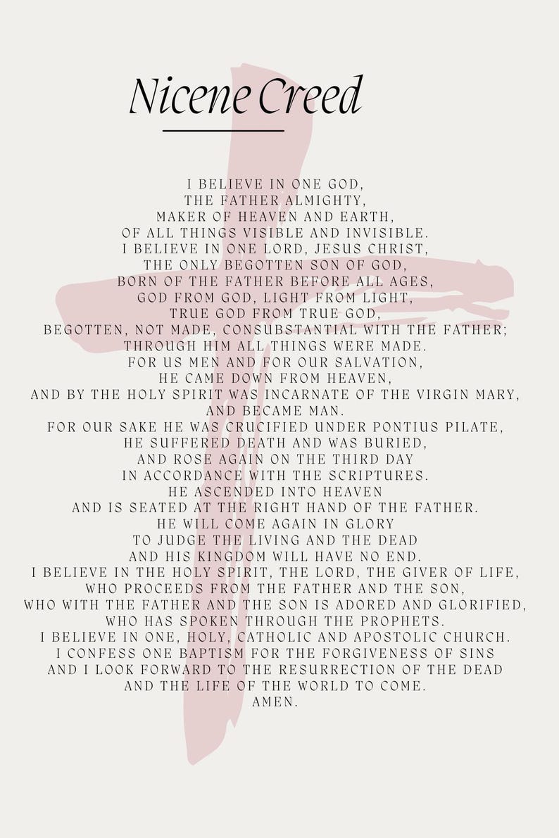 Nicene Creed Card - Etsy