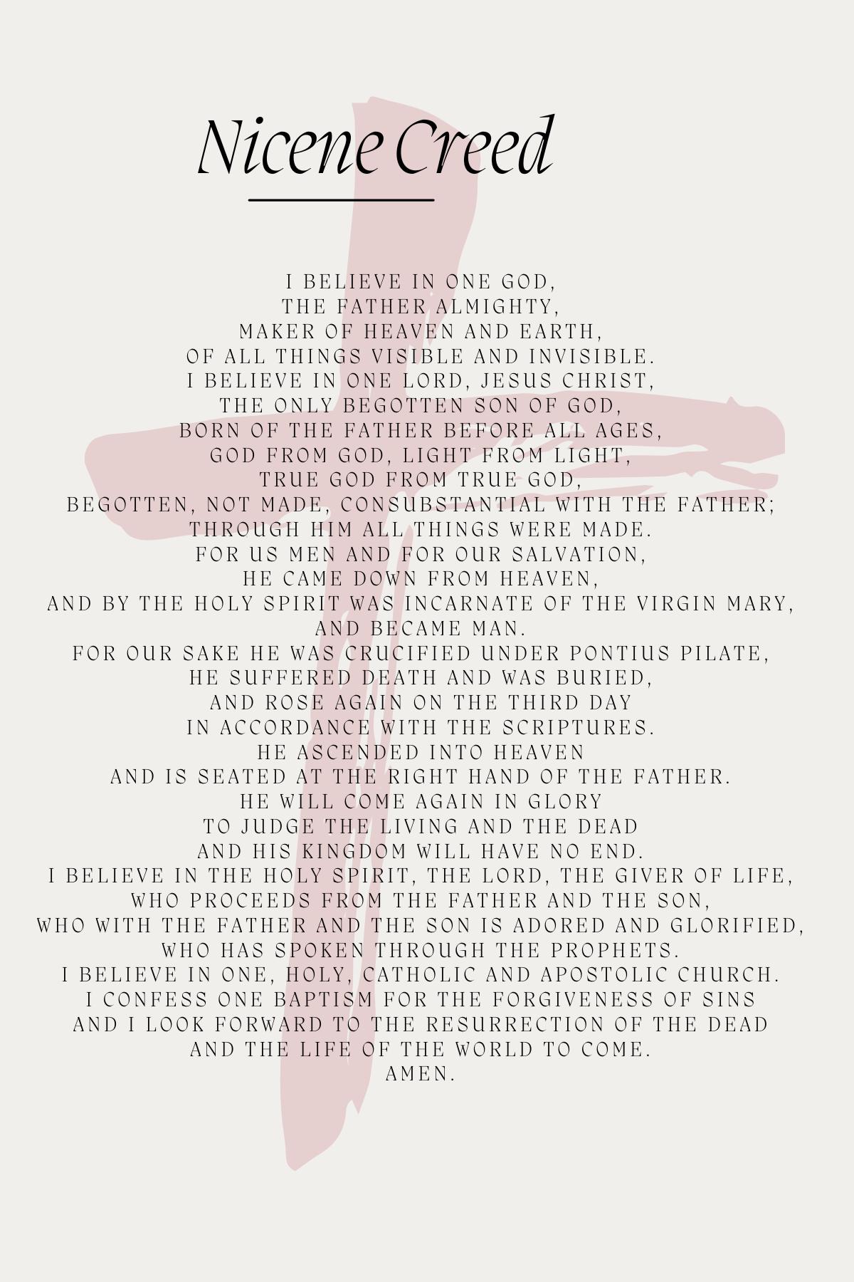Nicene Creed Card - Etsy