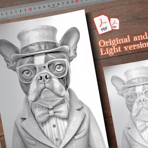 30 Detective Dogs Digital Coloring Book, Small Dog Breeds Godfather ...