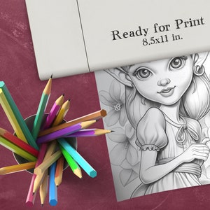 24 Fairy Elves Coloring Pages, Elf Girls Coloring Book, Coloring Sheet ...