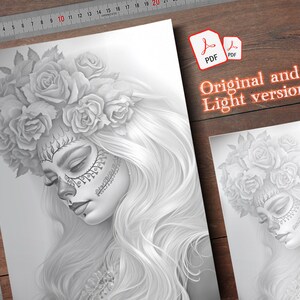 47 La Catrina Digital Coloring Book, Day of the Dead Coloring Pages ...