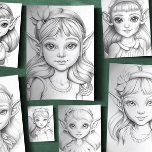 20 Elf Princess Coloring Pages, Fairy Girls Coloring Book, Coloring ...