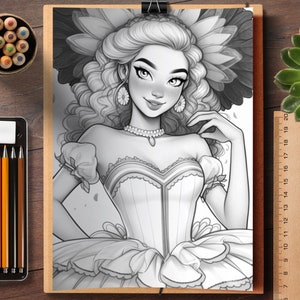 45 Carnival Girls Digital Coloring Pages, Rio Brazil Carnival Coloring ...