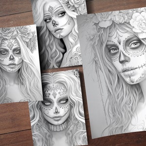 47 La Catrina Digital Coloring Book, Day of the Dead Coloring Pages ...