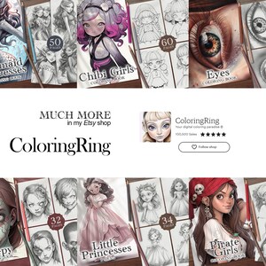 43 Realistic Eyes Digital Coloring Book, Woman Eye Printable PDF, Man ...