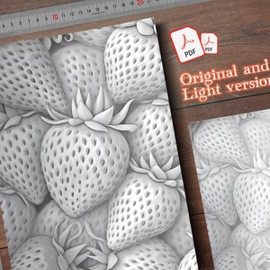 30 Fruits Digital Coloring Book, Fruits Pattern Coloring Pages, Apple ...