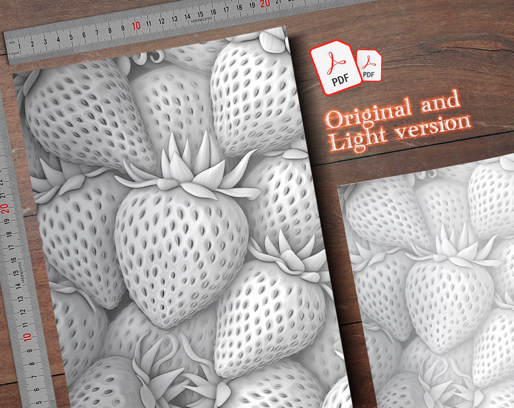 30 Fruits Digital Coloring Book, Fruits Pattern Coloring Pages, Apple ...