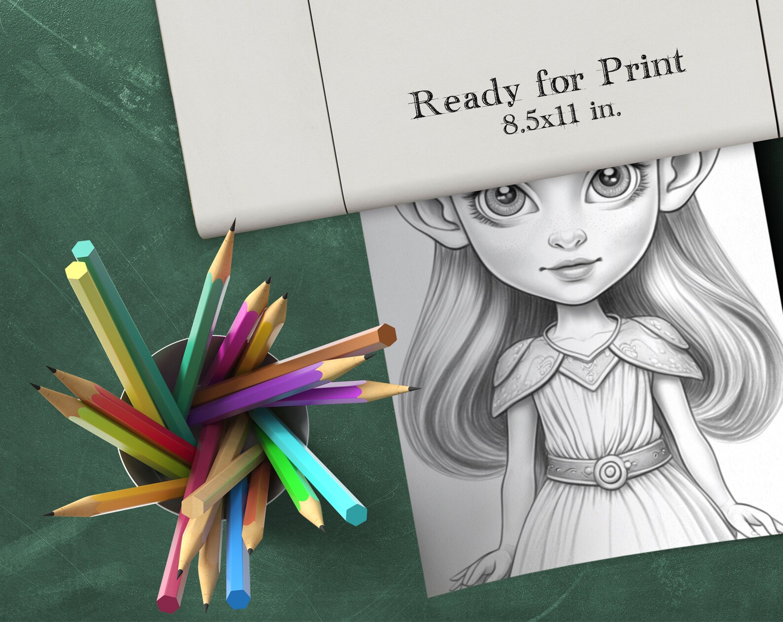 20 Elf Princess Coloring Pages, Fairy Girls Coloring Book, Coloring ...