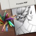 54 Braids Galore Digital Coloring Book Girls Hairstyle - Etsy