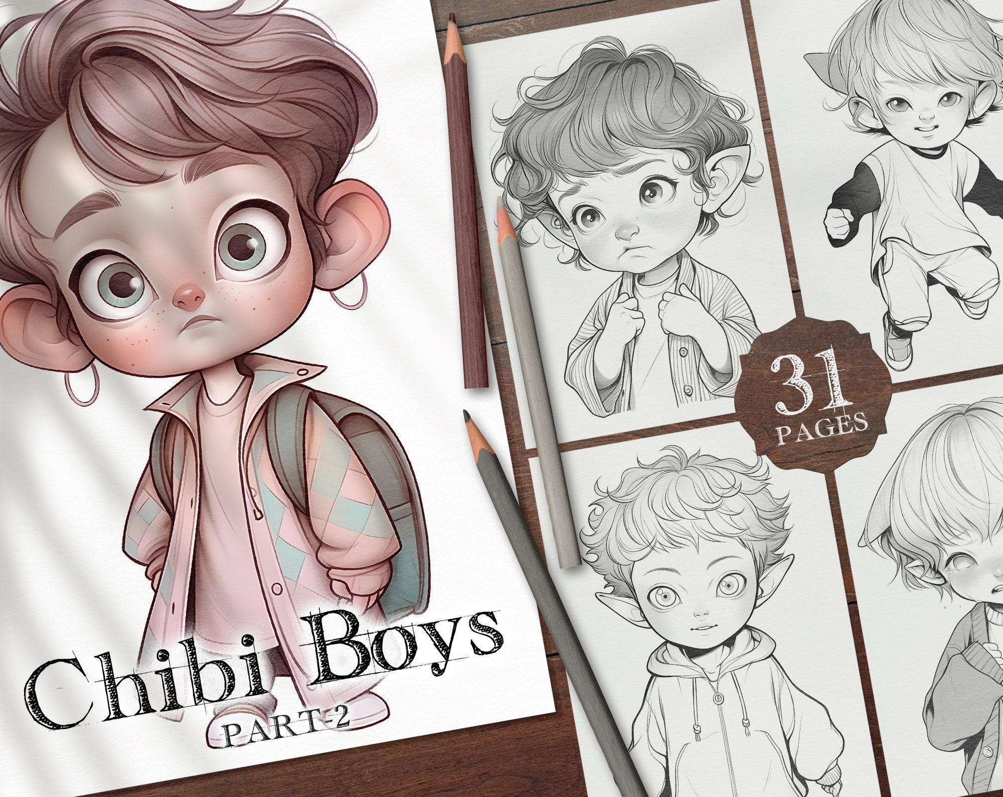 Chibi Boy Coloring Pages