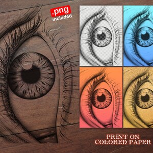 43 Realistic Eyes Digital Coloring Book, Woman Eye Printable PDF, Man ...