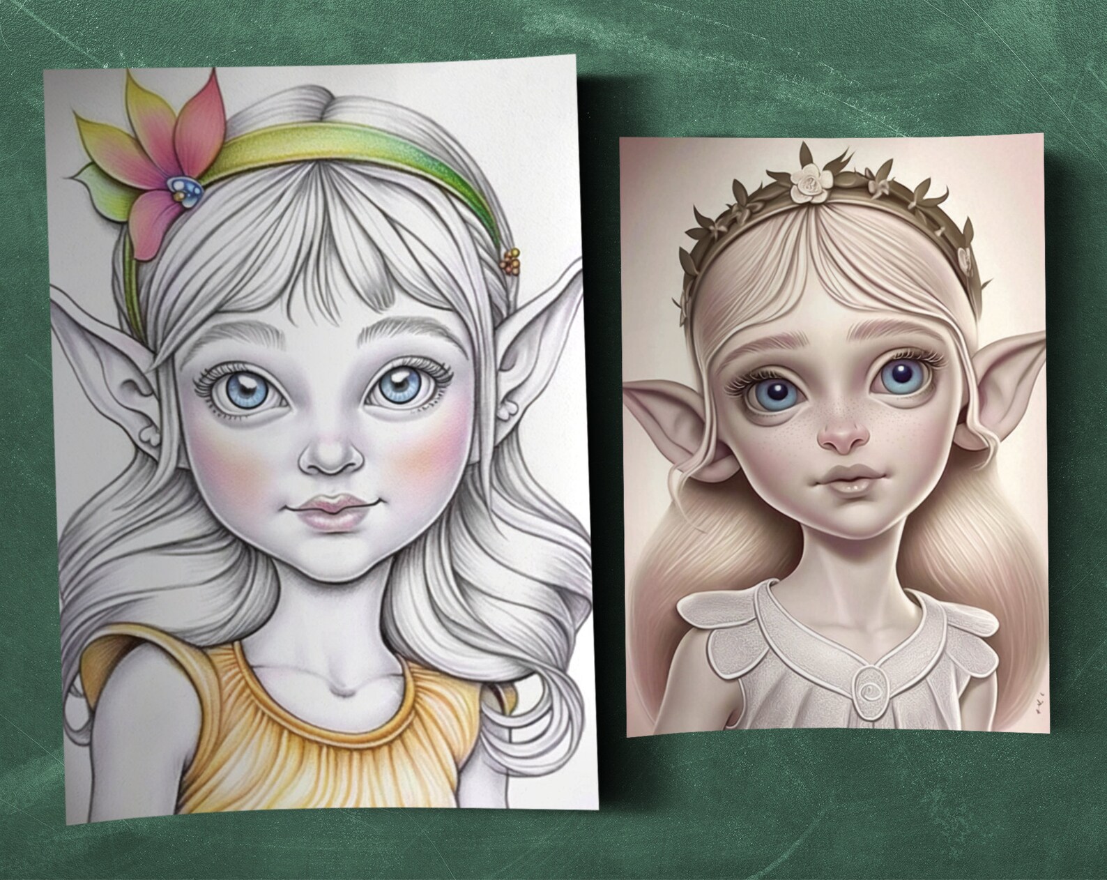 20 Elf Princess Coloring Pages, Fairy Girls Coloring Book, Coloring ...