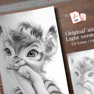 47 Cute Animals Digital Coloring Book, Fantasy Animals Coloring Page ...