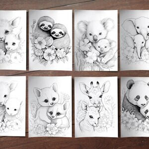 37 Animals Couple Digital Coloring Book (part-1), Animal Friends ...