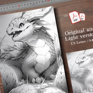 60 Fantastic Creatures Digital Coloring Book, Monster Coloring Page ...