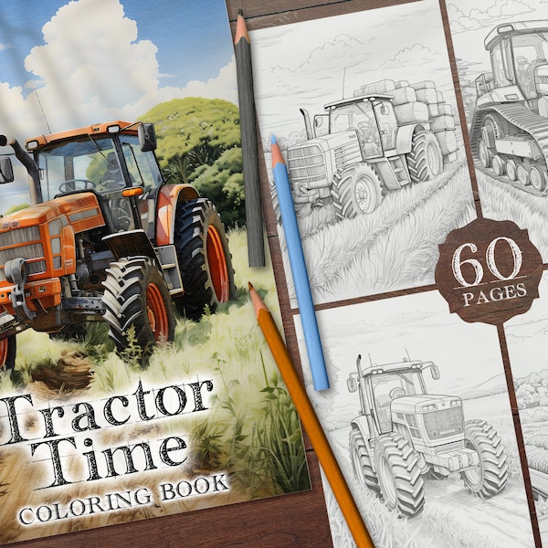 Farmer Coloring Book - Etsy