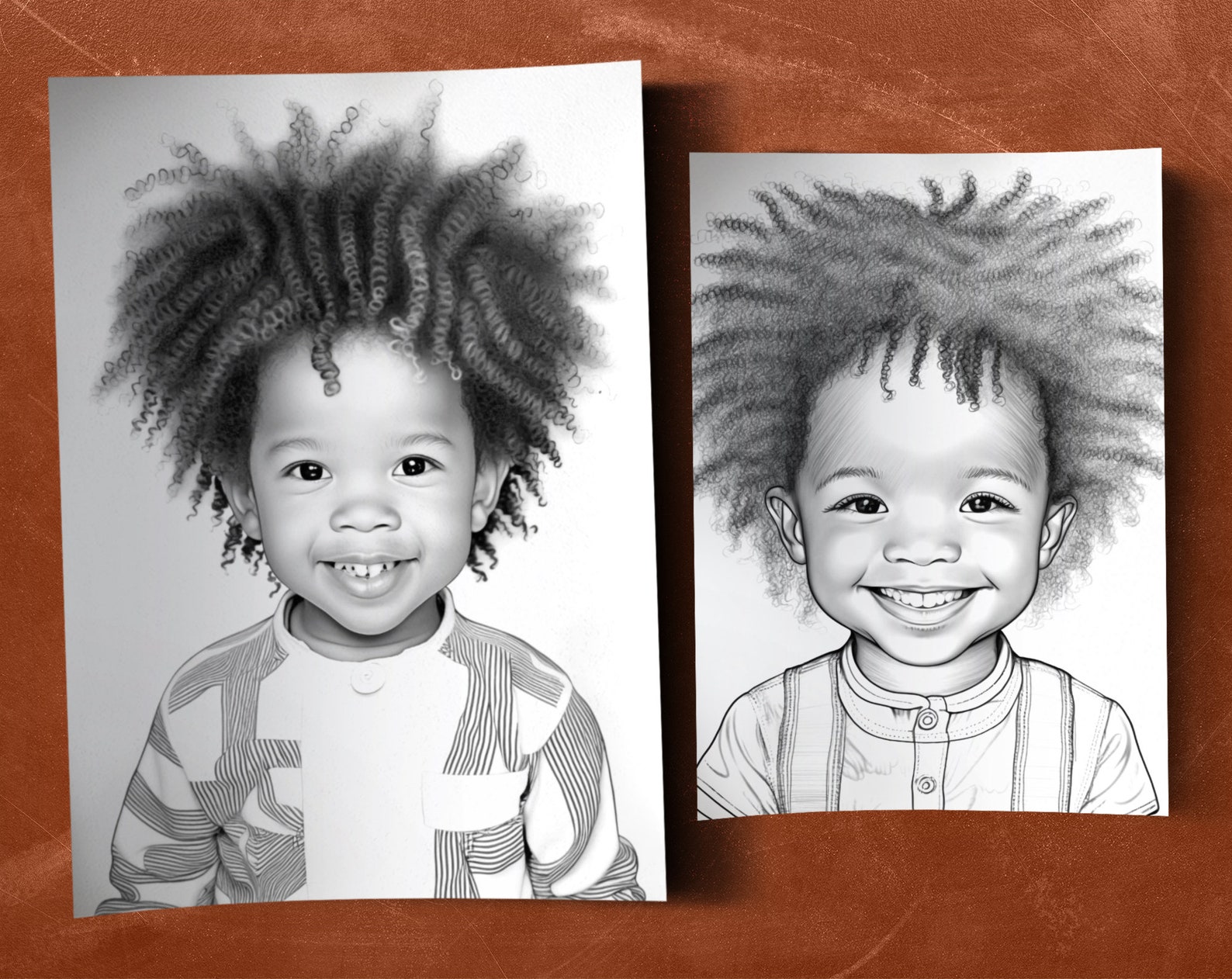 41 Afro Little Boys Digital Coloring Book, Beautiful African American ...