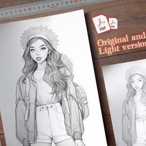 37 Fashion Women Digital Coloring Book, Fashion Model Girls Coloring ...