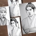 44 Japanese Men in Traditional Clothes Digital Coloring Book Part-1 ...